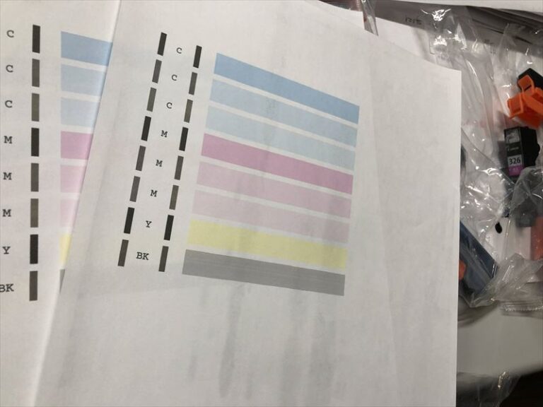 Canonインクジェットプリンター（IP4800）で黒（PGBK）だけでないのでヘッド洗浄した結果